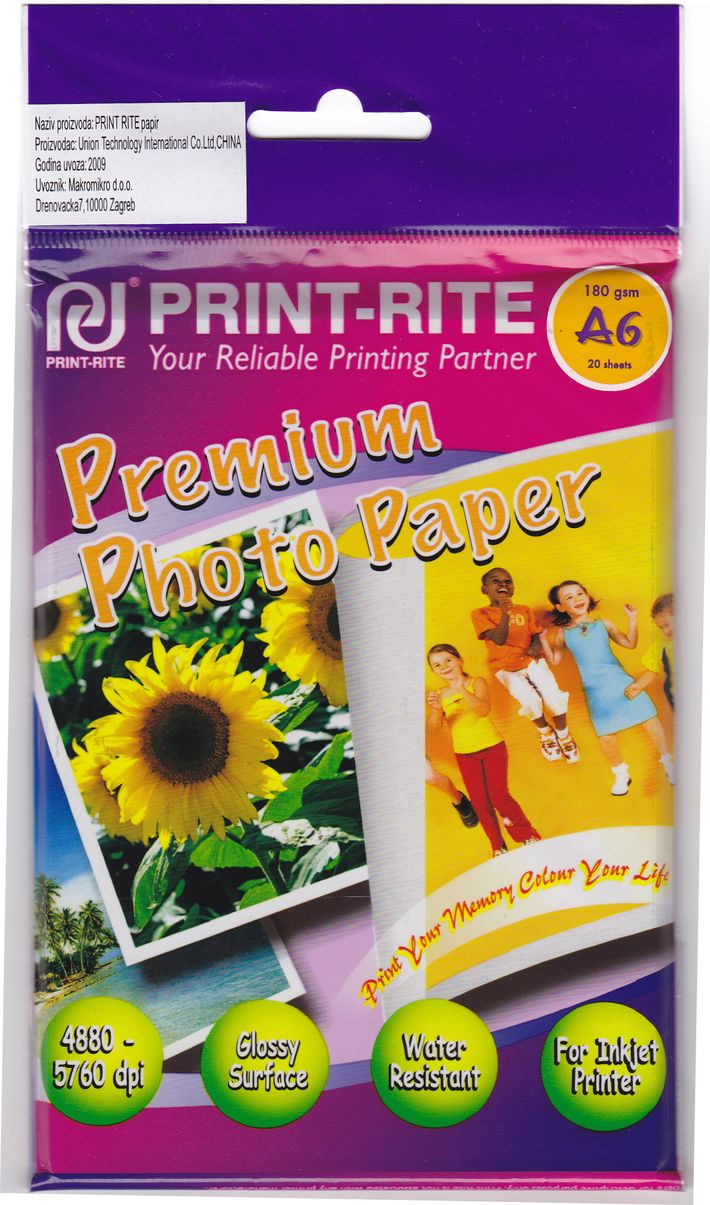 Papir Photo A6 180g/m2 Premium Photo Glossy Paper 20 listova ...
